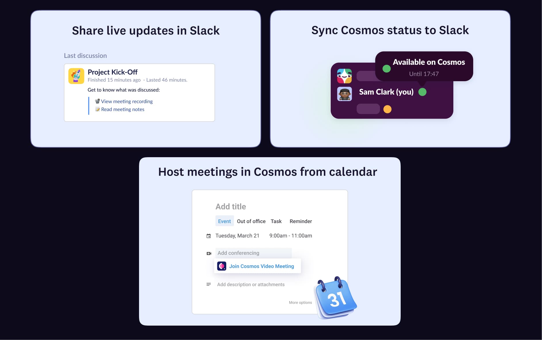 Cosmos - Spaces to hangout, collaborate & learn from each other